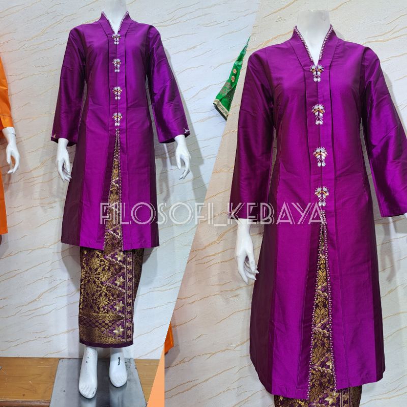 Jual SET KEBAYA TAFFETA MALAYSIA / KEBAYA KURUNG TAFFETA MIX FULL PAYET DIAMOND/SETELAN KEBAYA ...