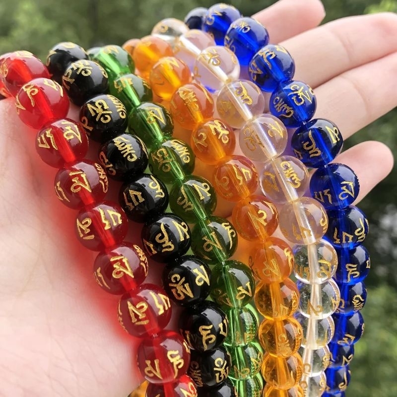 Jual Manik Batu Tibet Motif Mantra Ohm Mani Padme Hum Naga - Eksotis ...