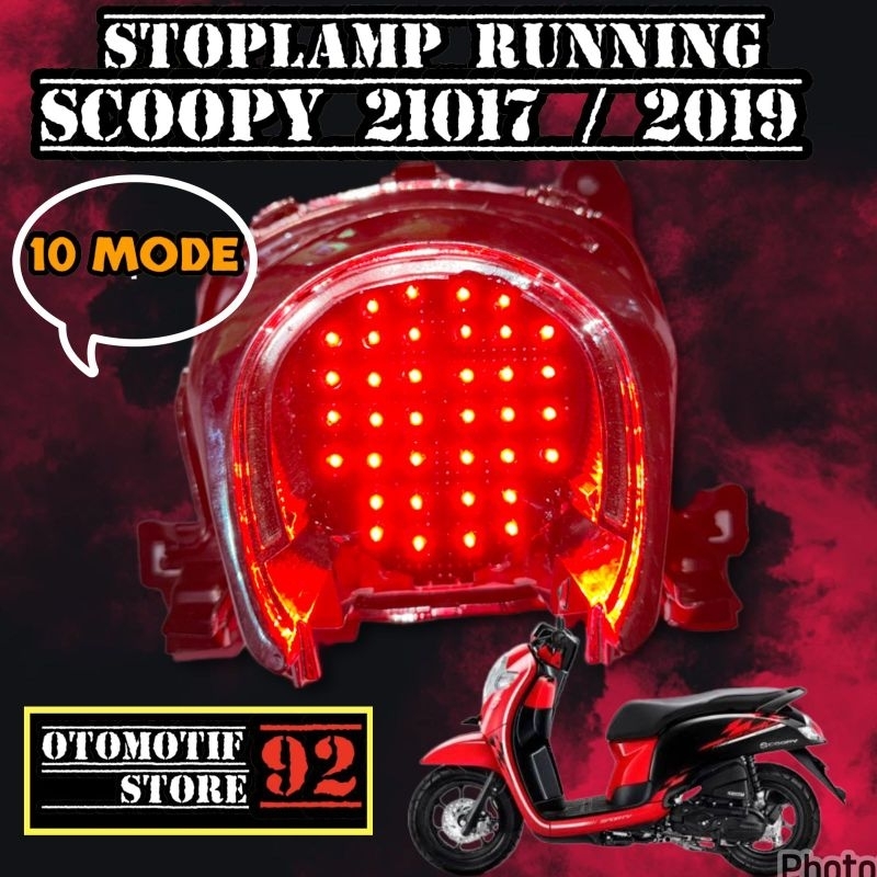 Jual stoplamp running scoopy 2017/2019 10 mode otomatis | Shopee Indonesia