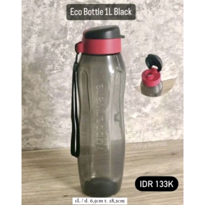 Jual Eco Bottle 1L Tupperware Hitam | Botol Minum 1L | Shopee Indonesia