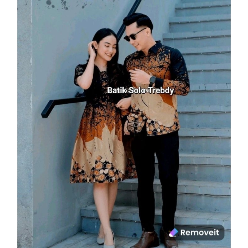 Jual Batik Solo Trendy - BAJU BATIK COUPLE STARLA SARIMBIT LAPIS FURING ...