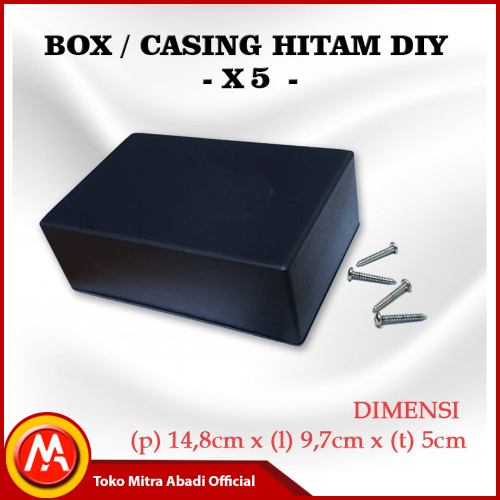 Jual Box Kotak Casing Plastik X5 for Komponen Ukuran 14,8 x 9,7 x 5 cm ...