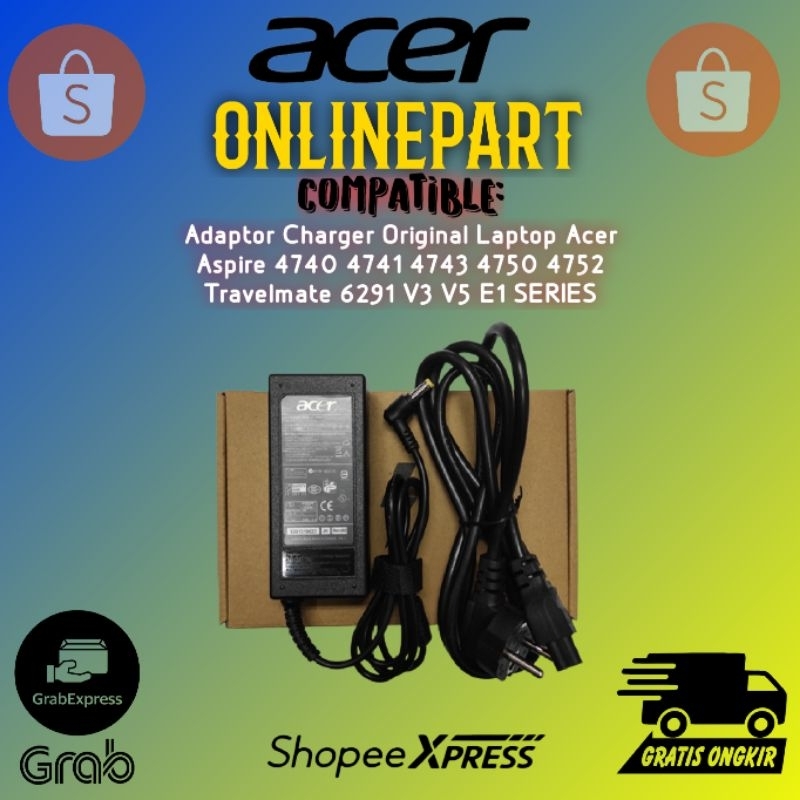 Jual Adaptor Charger Original Laptop Acer Aspire 4740 4741 4743 4750 ...