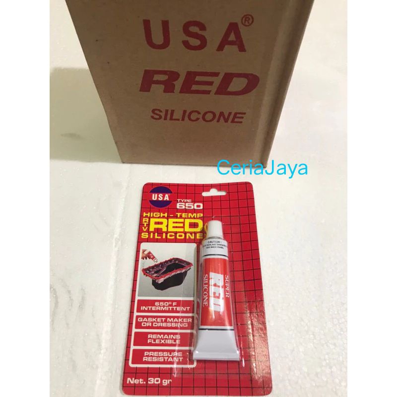 Jual Lem Red Silicone USA 650 30gr | Shopee Indonesia