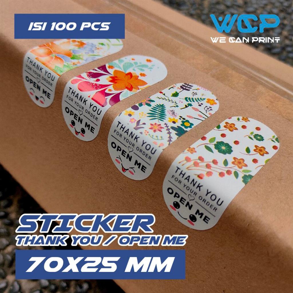 Jual Sticker Thankyou / Stiker Thank You OPEN ME Label Pengiriman ...