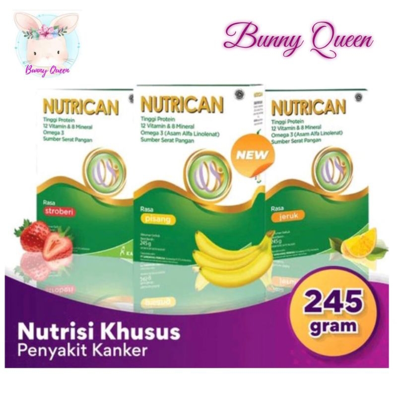 Jual Nutrican 245 gr Susu Rasa Pisang Jeruk Strawberry Susu Kanker | Shopee Indonesia
