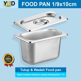 Jual Food Pan Stainless + Tutup Lubang 1/9 x 10 (176 x 108 x 100 mm ...