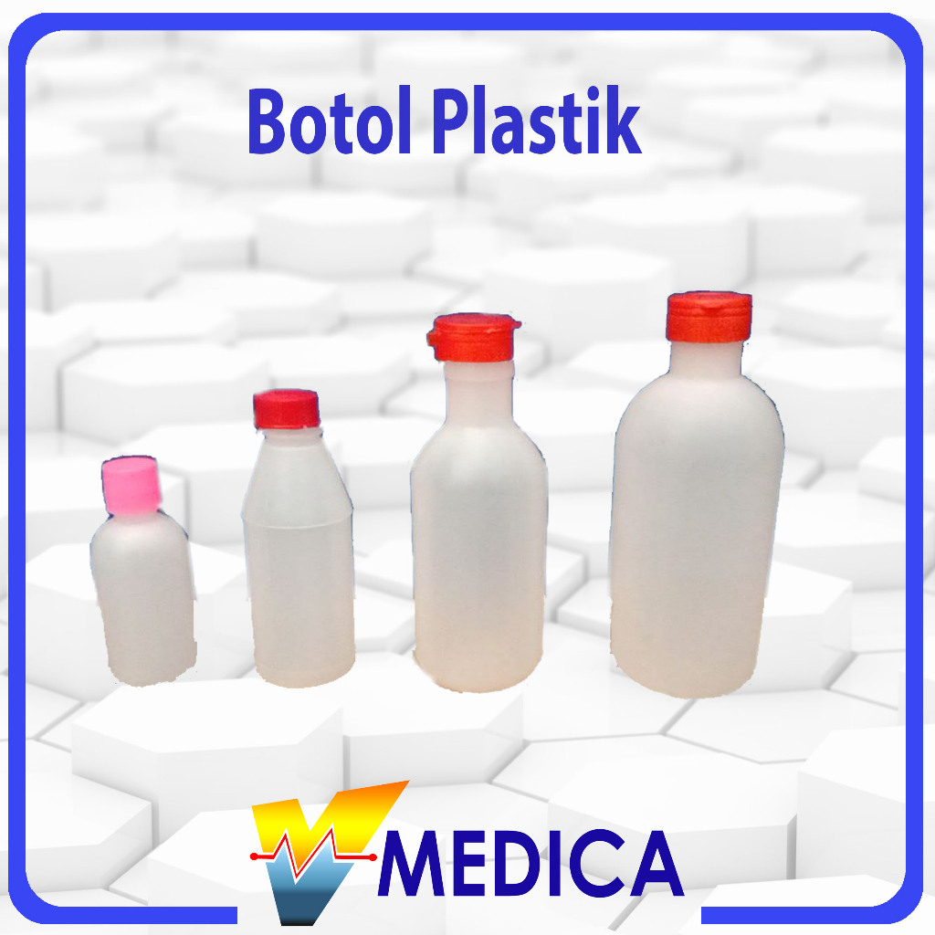 Jual Botol Plastik Tutup Merah / Botol Plastik Tutup Pink / Botol Obat ...