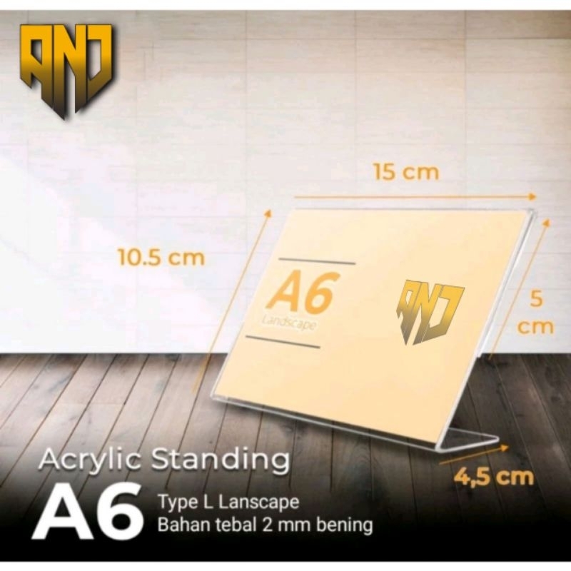 Jual Akrilik Display / Card Display / Nomor Meja / tempat Brosur L ...