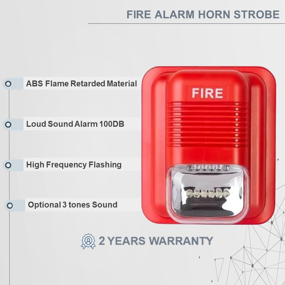 Jual Fire Alarm Horn Strobe, Conventional Siren Sound Light Warning | Shopee Indonesia