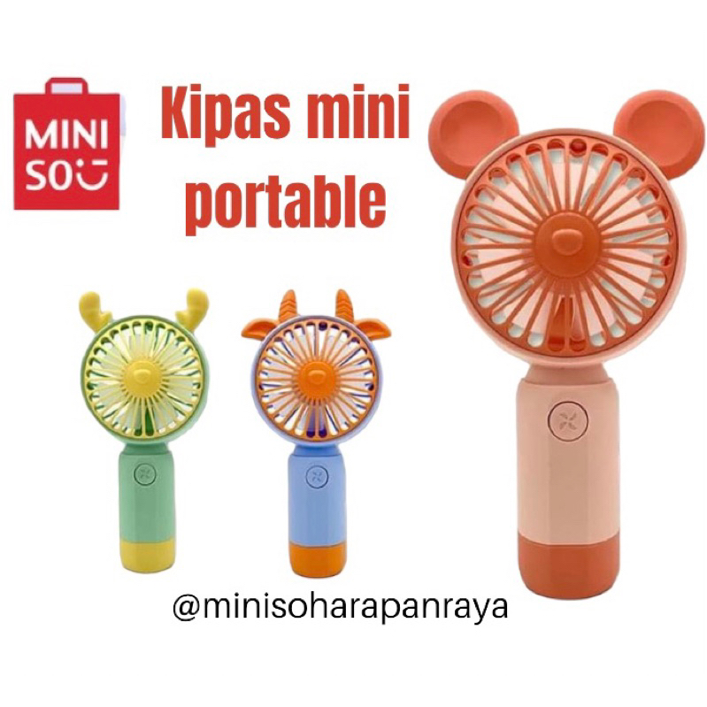 Jual MINISO kipas angin portable mini genggam | Shopee Indonesia