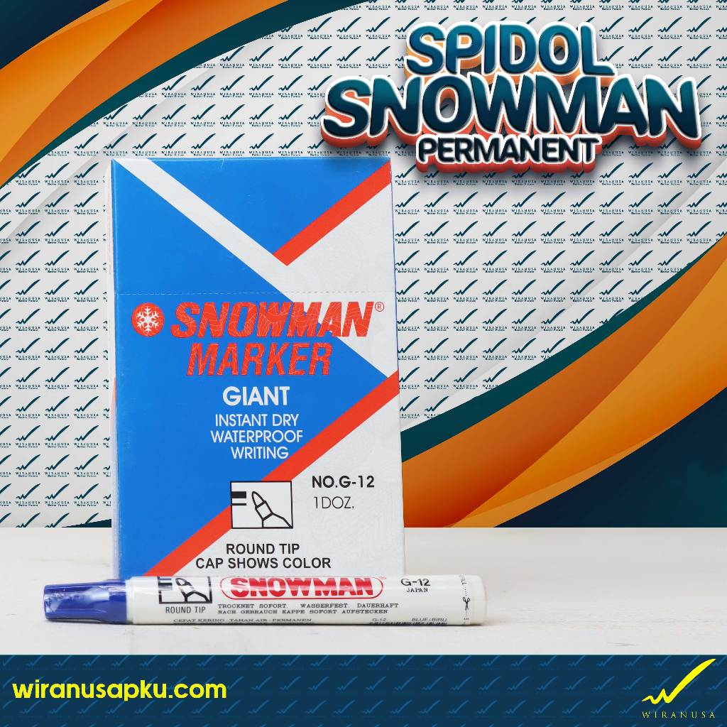 Jual Spidol Snowman Marker (Permanen) | Shopee Indonesia
