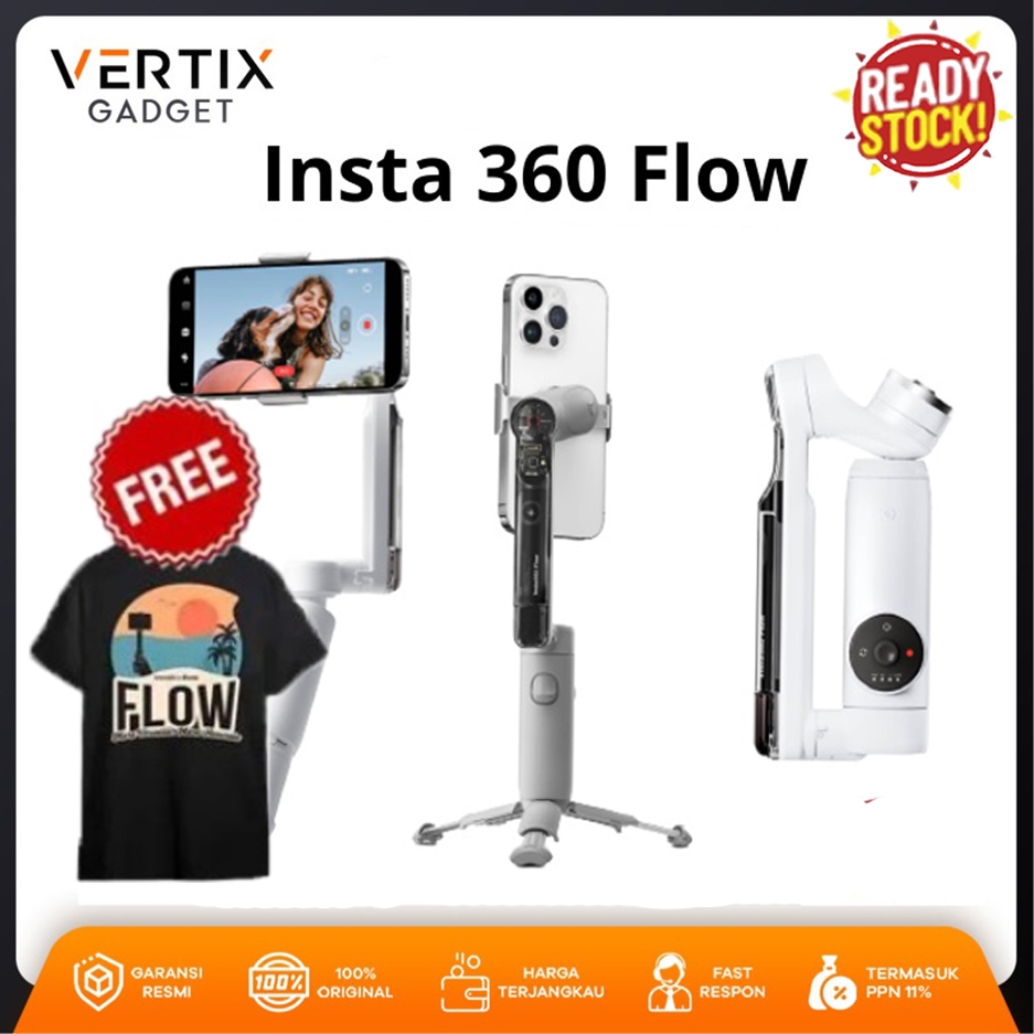 Jual Insta360 Flow Smartphone Stabilizer AI-Powered Auto Tracking Phone Gimbal | Shopee Indonesia