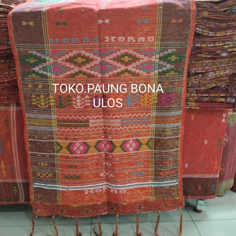 Jual ULOS SADUM SUDAH DIRUMBAI SIMATA DUA.WARNA MERAH DAN MARON | Shopee Indonesia