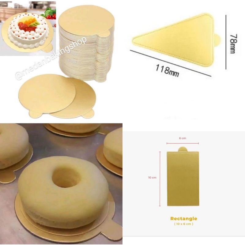 Jual 10pcs Alas Mini Cake/Mini Cake Board 8,5cm/Alas Slice Cake Petak ...
