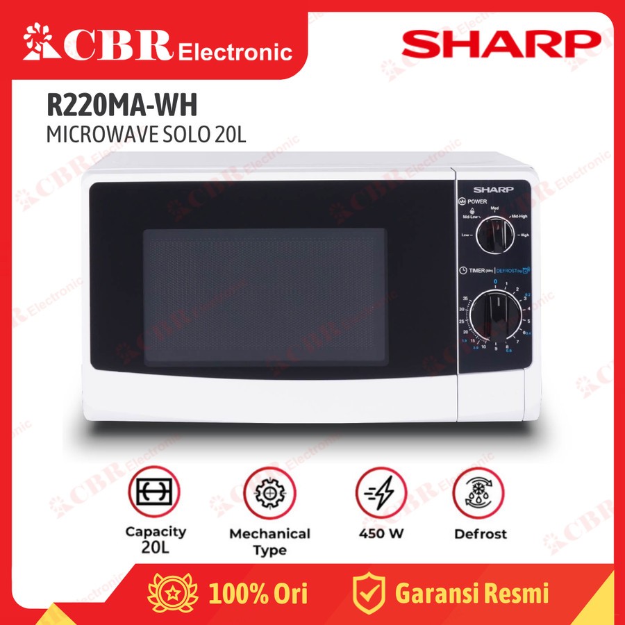Jual Microwave SHARP R-220MA-WH (20L / Solo) | Shopee Indonesia