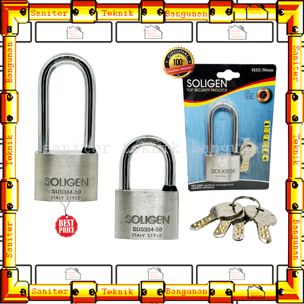 Jual Gembok Per Stainless SUS 304 Komputer Key Ukuran 40MM 50MM 60MM ...