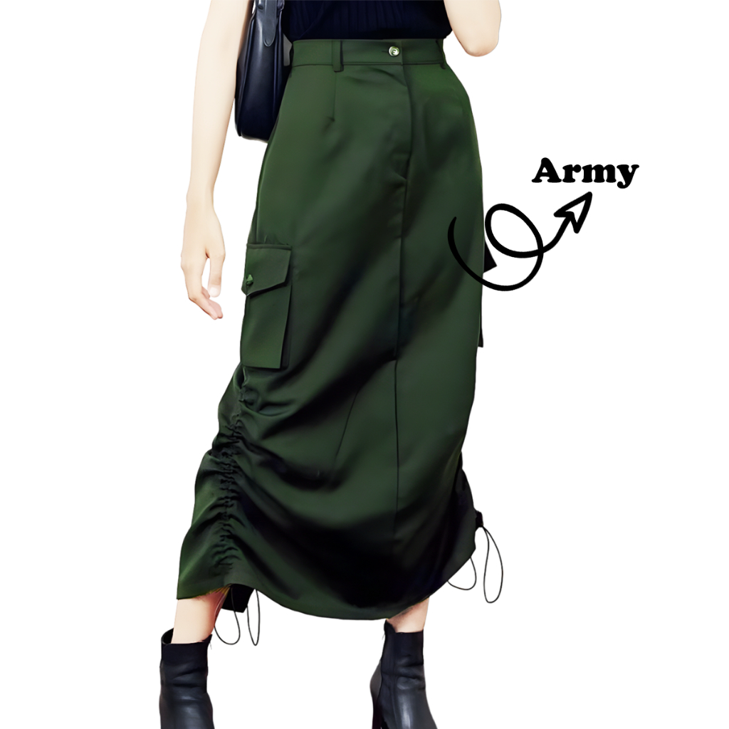 Jual LULU ROK CARGO SERUT WANITA // CARGO SKIRT KOREAN STYLE | Shopee ...