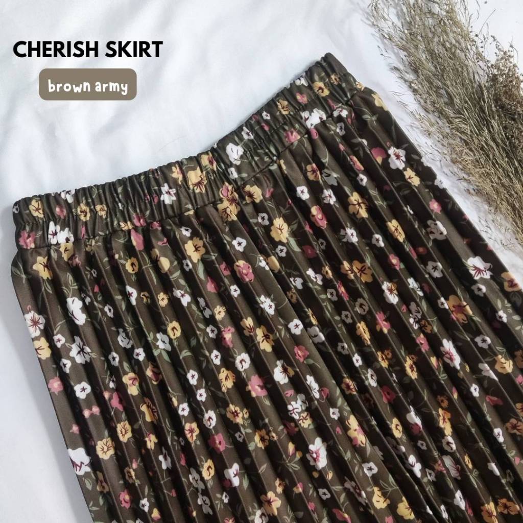 Jual ROK PLISKET BUNGA KOREA / ROK PLISKET MOTIF / ROK PLISKET VIRAL ...