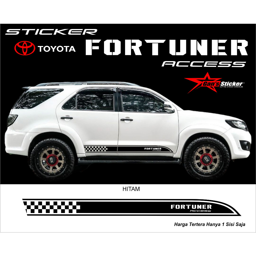 Jual sticker toyota fortuner aksesories toyota fortuner | Shopee Indonesia
