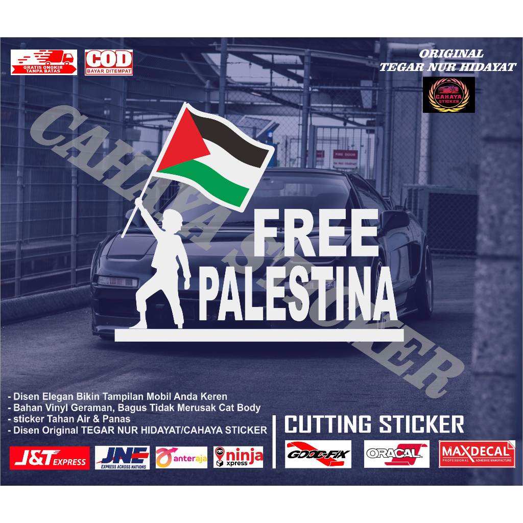 Jual NEW STICKER MOBIL STICKER FREE PALESTINA STIKER SAVE PALESTINA ...