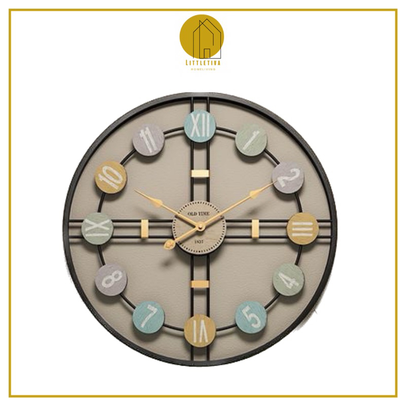 Jual Jam Dinding Retro Nordic Logam Angka Romawi, jam dinding aesthetic ...