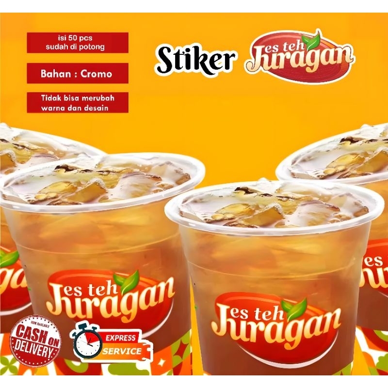 Jual stiker es teh juragan 50pcs | Shopee Indonesia