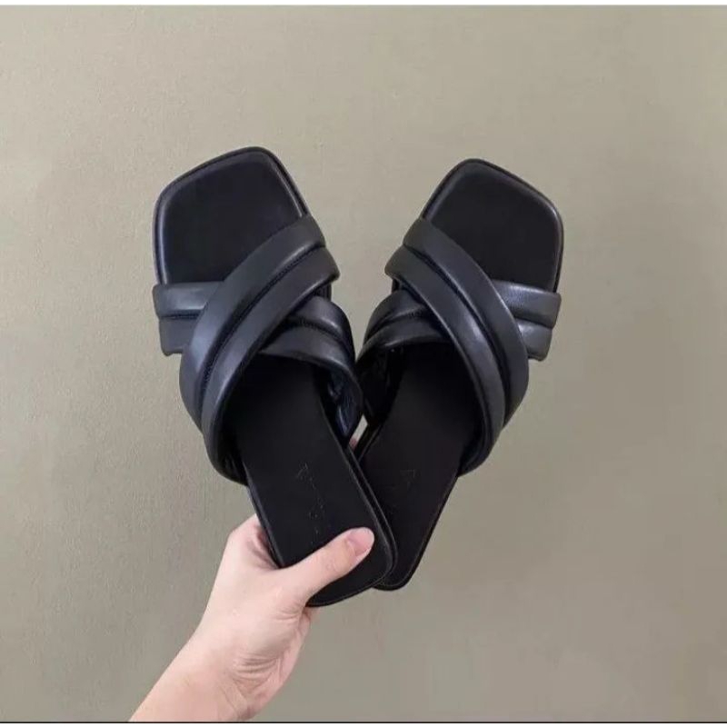 Jual SANDAL TEPLEK WANITA SILANG KEKINIAN CORAK TERBARU S07 | Shopee ...