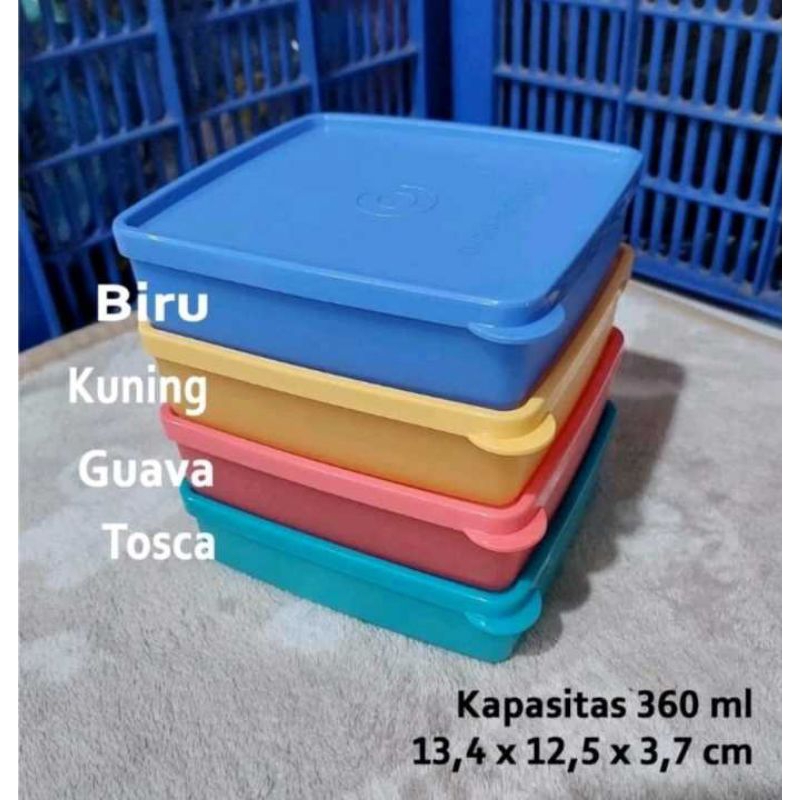 Jual Tupperware kotak makan medium square away 360ml(1pc) | Shopee ...