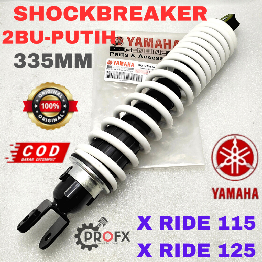 Jual SHOCKBREAKER 2BU PUTIH YAMAHA X RIDE 115 X RIDE 125 KUALITAS ORIGINAL ASLI YGP SOK BELAKANG ...