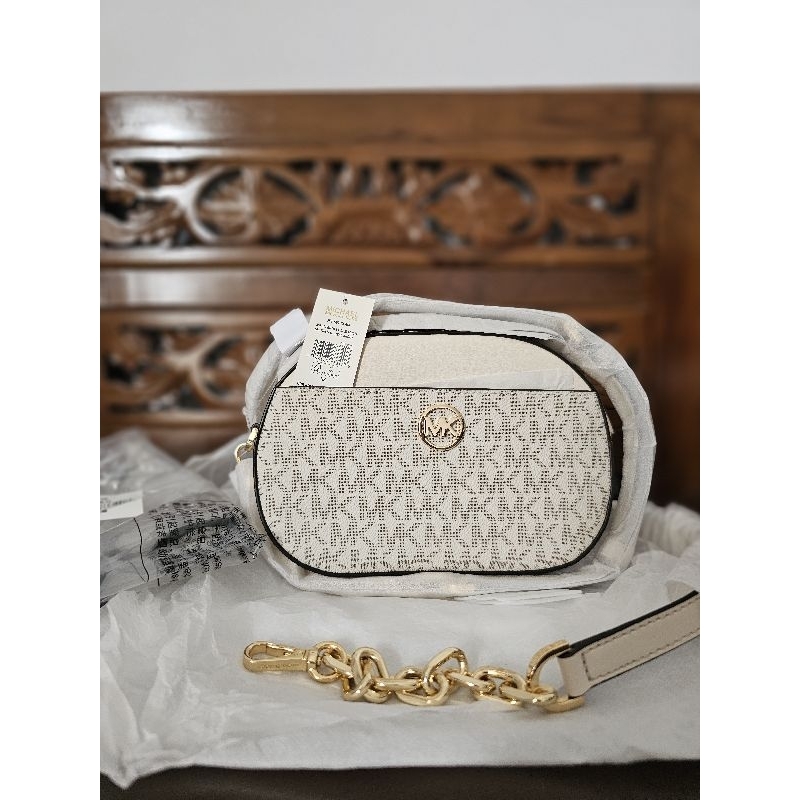 Jual michael kors jet set glam cream multi | Shopee Indonesia