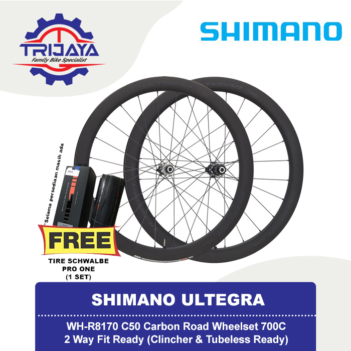 Jual Shimano Ultegra WH-R8170 C50 DB Center Lock Carbon Wheelset Road ...