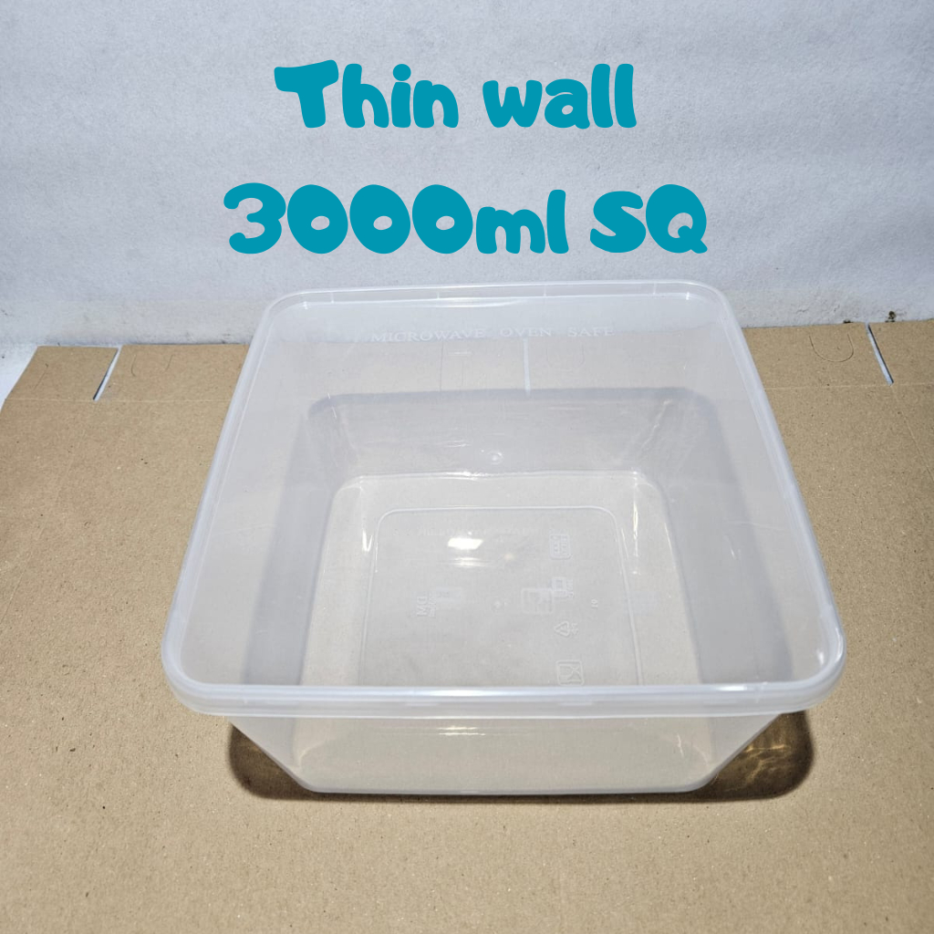 Jual Kotak Makan Plastik / Thinwall / Food Container - Kotak 3000ml ... Jual Kotak Makan Plastik / Thinwall / Food Container - Kotak 3000ml ...