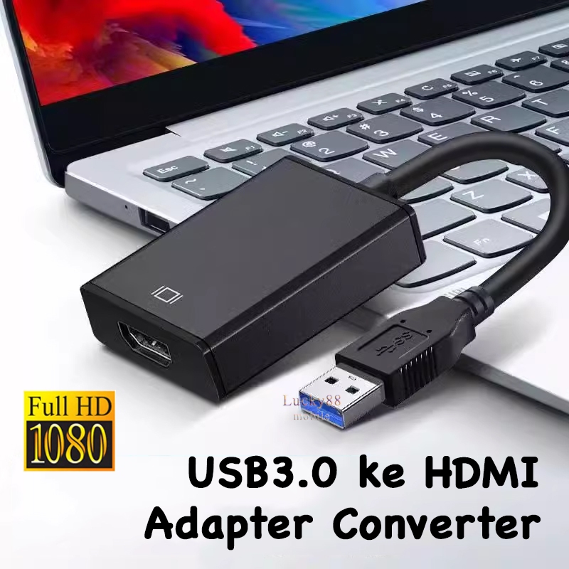 Jual Adapter Converter 2 in 1 USB 3.0 to HDMI HDTV Cable 1080P Video ...