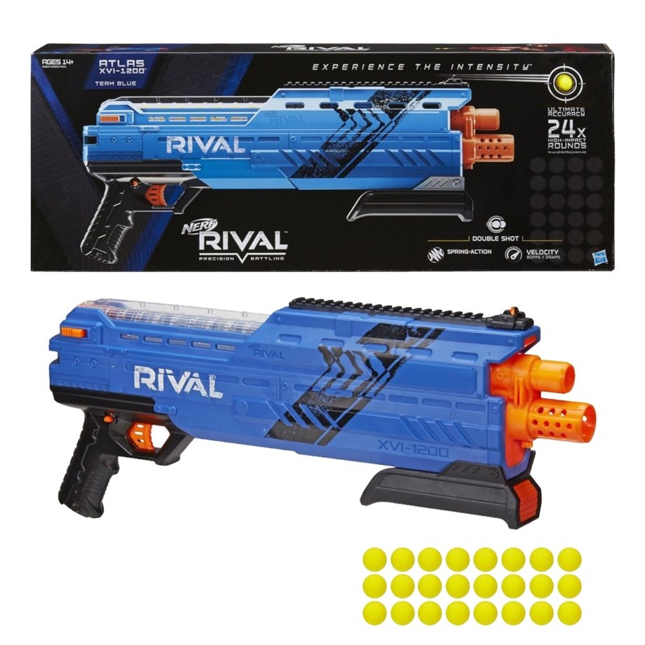 Jual Nerf Rival Atlas XVI-1200 Blaster Toy Blue | Shopee Indonesia