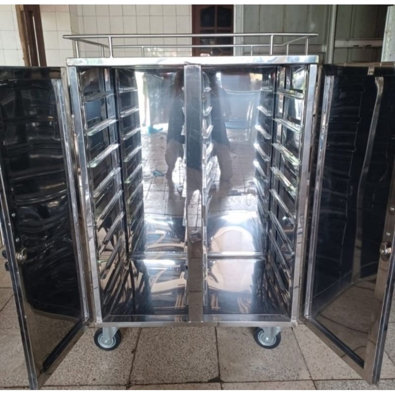 Jual Food Trolley 16 Susun Stainless - Troli Makan Rumah Sakit 16 Susun ...