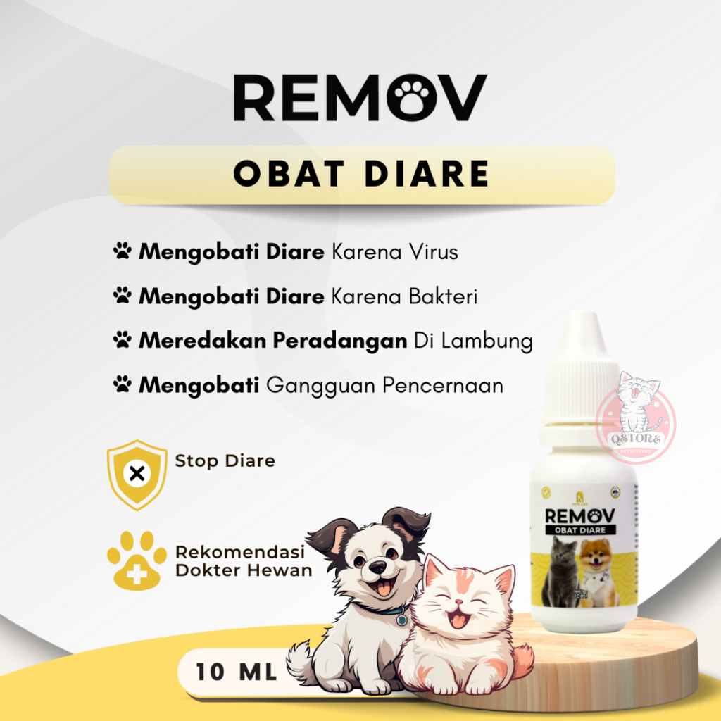 Jual Obat Diare Kucing Remov Obat Mencret Diare Kucing Anjing 10ml ...