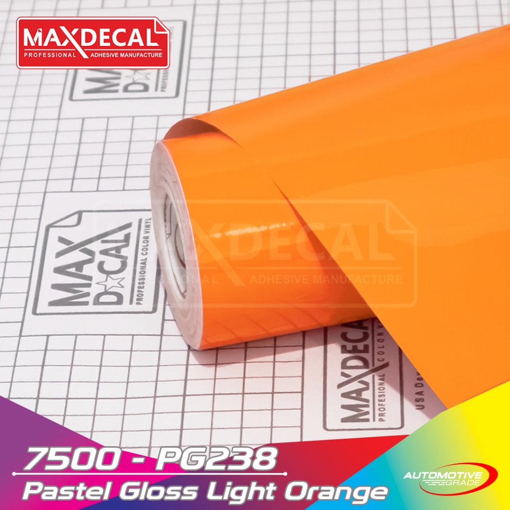 Jual Sticker Maxdecal 7500 PG238 Pastel Gloss Light Orange Permeter ...