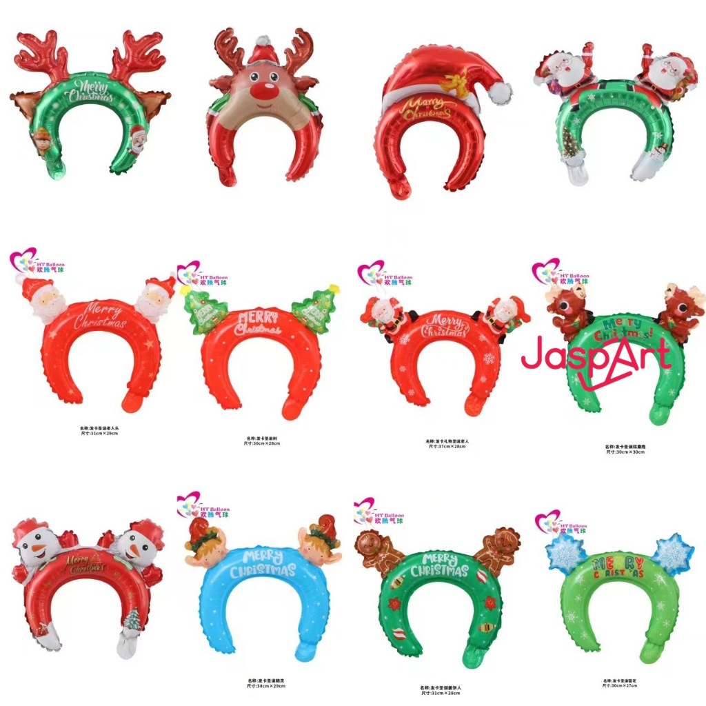 Jual Bando Balon natal merry Christmas snowman rusa pohon natal santa ...