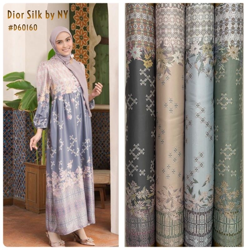 Jual Kain Meteran Bahan Dr Silk Motif Malikaa | Shopee Indonesia
