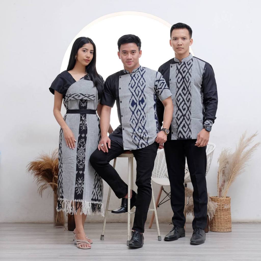 Jual KEISHAN.ID- IVORY ABU couple tenun asli songket toraja aurora ...