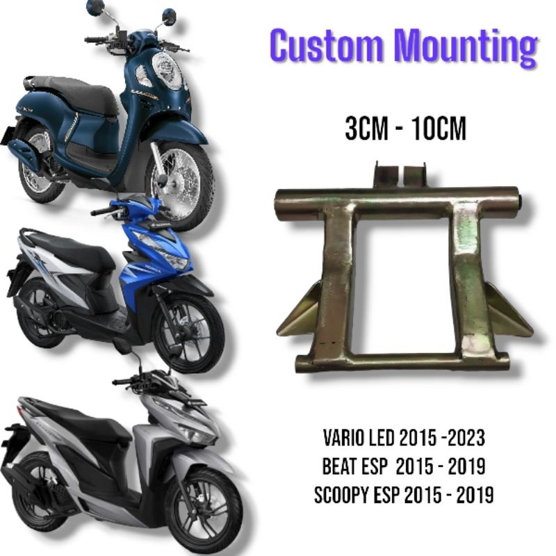 Jual ENGINE MOUNTING CUSTOM> Vario tipe LED, Beat Esp, Scoopy Gen3 ...