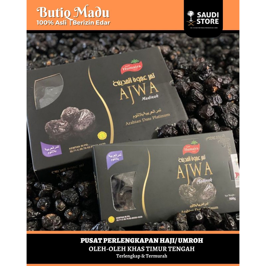 Jual KURMA AJWA HUMAIRA KEMASAN 1KG KURMA NABI ASLI MADINAH STOK ...
