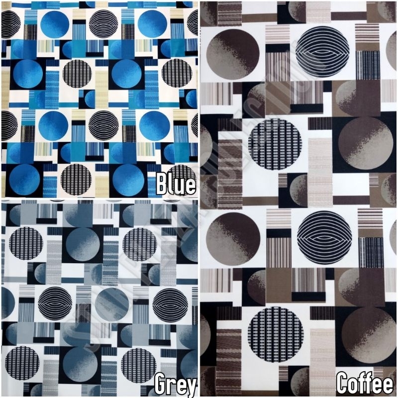 Jual Kain Bludru Beludru Velvet Print Motif Bulat Bulat Geometris ...