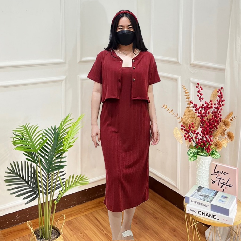 Jual Set 2in1 Rajut Pocket PREMIUM QUALITY UK M 95 L-XL LD 100 - 110 CM PJ 100 CM | Shopee Indonesia