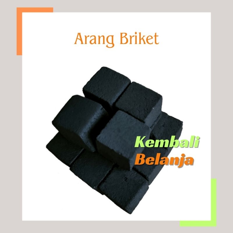 Jual Arang Briket Kotak 1 Kg/ Arang Kotak Kubus/Areng Batok Kelapa ...