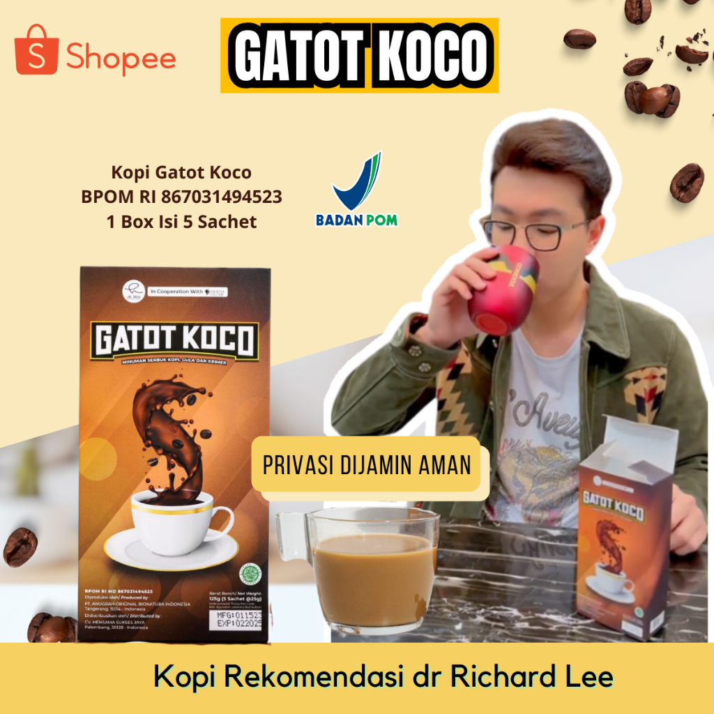 Jual Kopi Gatot Koco by dr Richard Lee ORIGINAL 100% | Shopee Indonesia