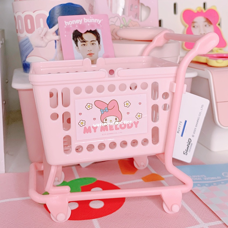 Jual wts miniso x sanrio my melody mini trolley cart pink troli mamel ...