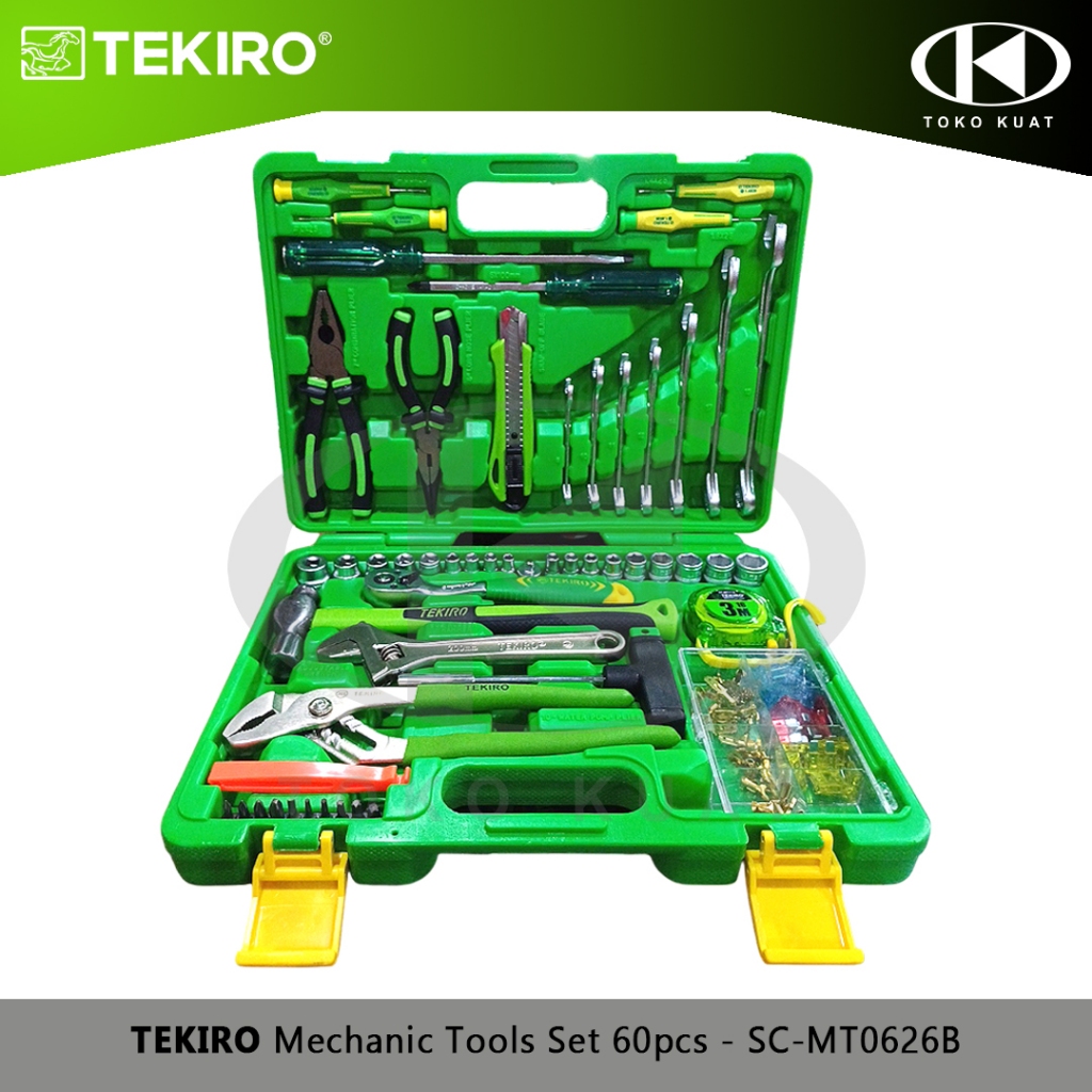 Jual TEKIRO Kunci Bengkel Box Set / Mechanic Tools Kit 60pcs SC-MT0626B | Shopee Indonesia