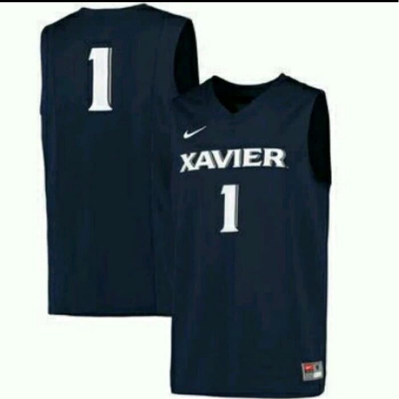 Jual Jersey Nike basketball Xavier Musketeers #1 navy Mens NCAA Jersey ...
